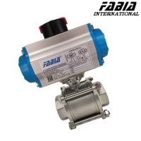 China Three-Piece Pneumatic Ball Valve For Automatic Operation for sale