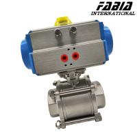 China Three-Piece Pneumatic Ball Valve For Automatic Operation for sale