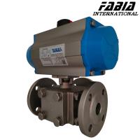 China Pneumatic Flanged Ball Valve 3-Piece Split Type Pneumatic Control for sale