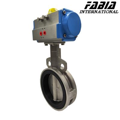 Cina 4 pollici 3 pollici pinza pneumatica Butterfly Valve corpo in acciaio inossidabile in vendita