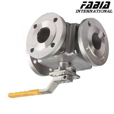 Cina Valvola a sfera a tre vie di alta pressione manuale in acciaio inossidabile in vendita
