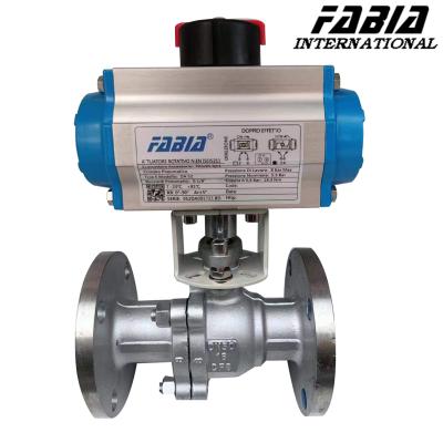 China Valvola a sfera pneumatica ad alta pressione a due pezzi for sale
