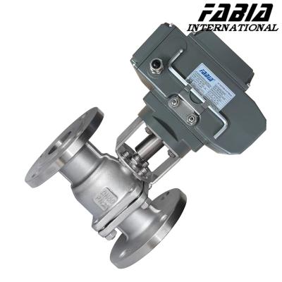 China Metal High Pressure Electric Ball Valve Two Way Flange Ball Valve for sale