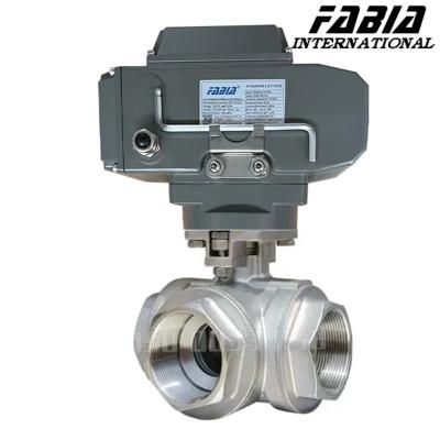 China Valvola a sfera elettrica ad alta pressione a 3 vie for sale
