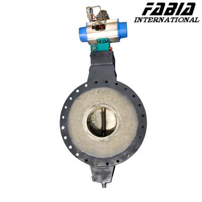 Cina Valvola di gas di combustione ad alta temperatura di grande diametro Valvola a farfalla Valvola di tubi in acciaio inossidabile in vendita
