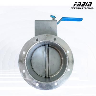 Cina DN200 8 pollici in acciaio inossidabile Amortizzatore manuale farfalla struttura semplice facile utilizzo per Hvac Sysytem in vendita