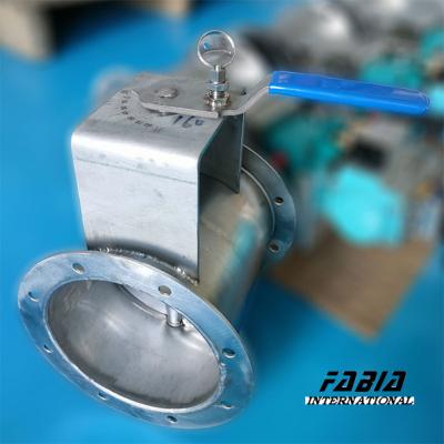 Cina DN200 8 pollici in acciaio inossidabile Amortizzatore manuale farfalla struttura semplice facile utilizzo per Hvac Sysytem in vendita