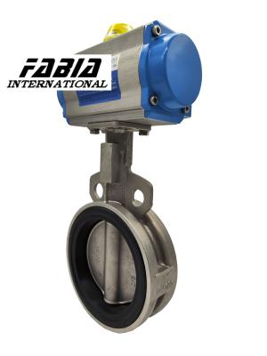 China Clamp Pneumatic Butterfly Valve Stainless steel Body Soft Seal Butterfly Valve for sale