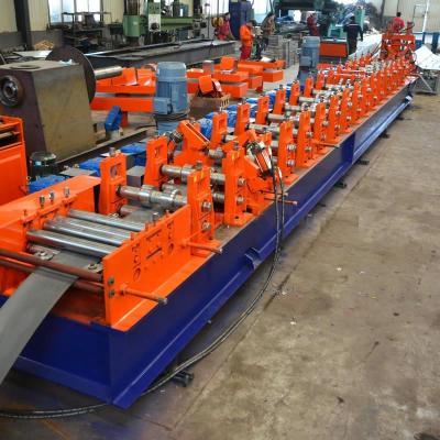 China Strut Galvanized U Beam Steel C Z Channel Purlin Roll Forming Machine Hydraulic Profile Cutting for sale