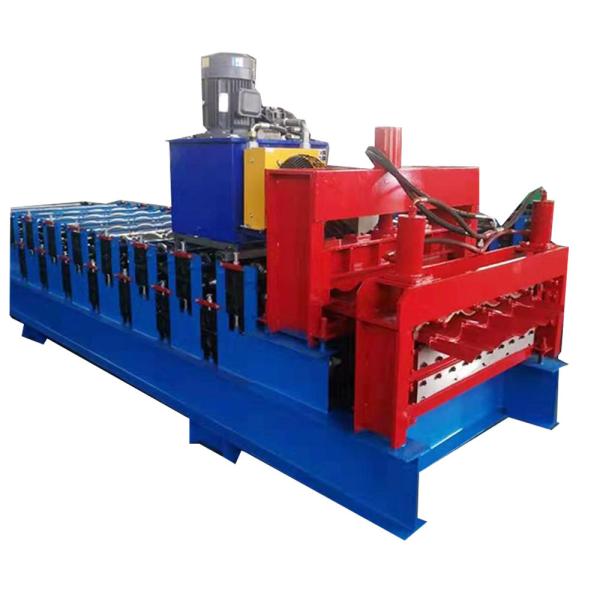 Quality 828 Double Layer Corrugated sheet metal roof tile forming machine for sale