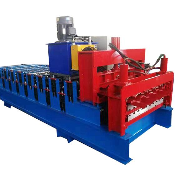 Quality 828 Double Layer Corrugated sheet metal roof tile forming machine for sale