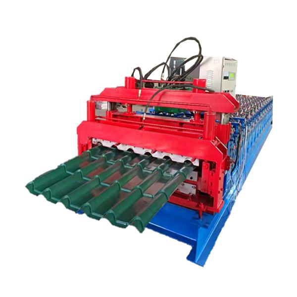 Quality 828 Double Layer Corrugated sheet metal roof tile forming machine for sale