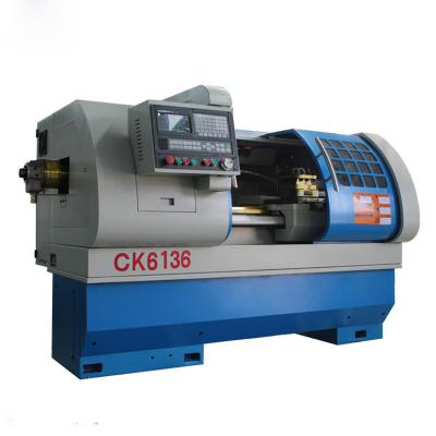 China CK6136 CNC Lathe Machine / Lathe Bar Feeder Automatic Feeding With Hydraulic Chuck for sale