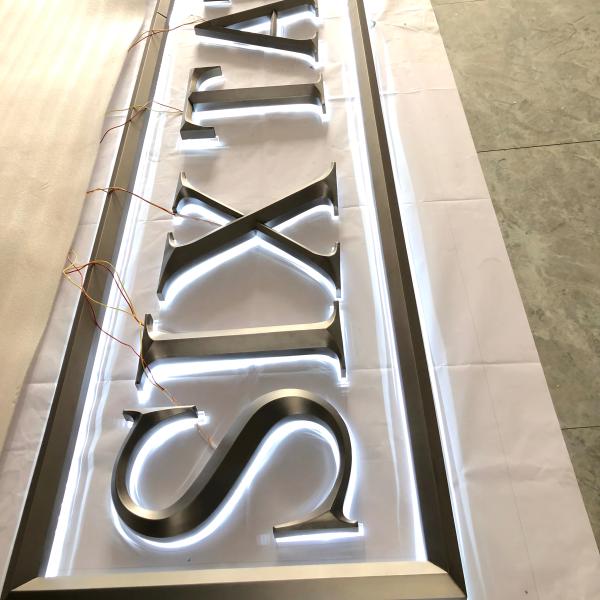 Quality High Brightness 3D Illuminated Sign  Custom Led Luminous Characters Led Backlit Letter Business Store Sign for sale