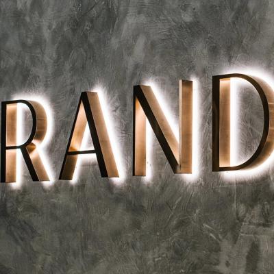 China HongSen High Brightness 3d Metal Backlit Sign Custom Led Luminous Characters Illuminated Sign 3d Channel Letter Sign for sale