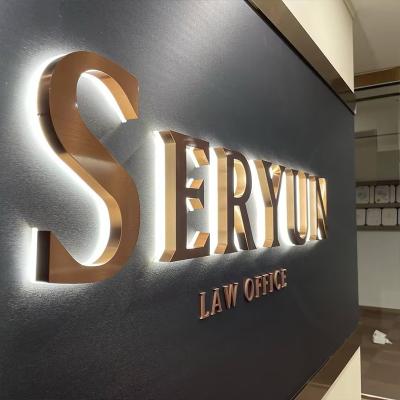 China Vandal-Resistant LED Backlit Metal Letters Protective Cover Illuminated Signs for Public Spaces & Transit Stations for sale
