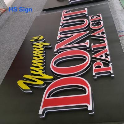 China HS Sign Custom Outdoor 3D LED Acrylic Channel Letters Led Illuminated Wall-Mounted 12V for Companies Mall Park for sale