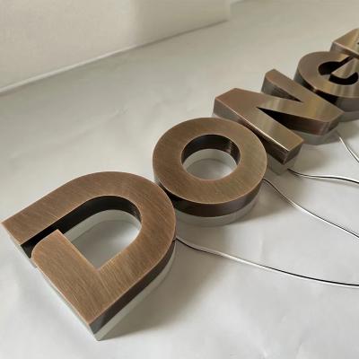 China Custom 3D LED Channel Letters Backlit Sign for Companies & Hospitals Outdoor Business Store Front with Aluminum Stainless Steel for sale