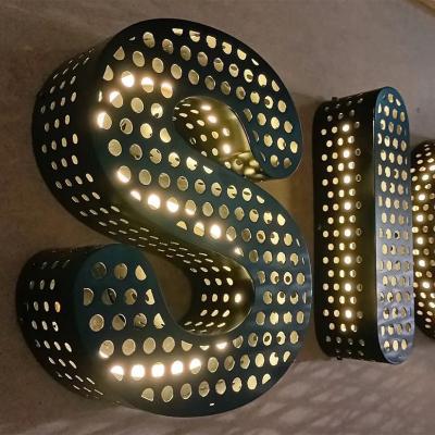 China Premium Hollow-out Stainless Steel LED Backlit Letter for Luxury Brands for sale