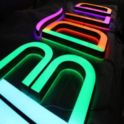 China Newest Design High Quality Creative Acrylic Mini RGB LED Channel Letters Sign Indoor Outdoor Customized Shape for sale