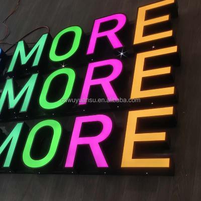 China Hongsen Signs Custom Commercial PVC & Acrylic Office Channel Letters LED RGB Front Illuminated Letter Signs for sale
