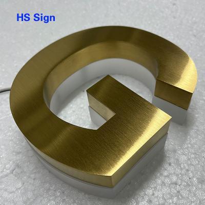 China HS Sign Factory Custom Led Illuminated Sign Metal Electronic Signs Outdoor Channel Letter for Companies for sale