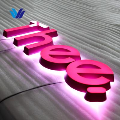 China HONGSEN Custom Logo Led Outdoor Signs Backlit Channel Letter Signs 3d Acrylic Sign Letter Big Led Letters for sale