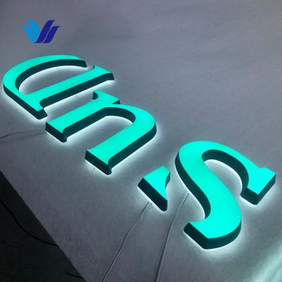 China Hong Sen Led Name Board Aluminum Letter Sign Channel Letters Making Advertising Sign for Office & Retail Shop Use Dimmable for sale