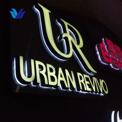 China HONGSEN Front-Lit Acrylic 3D Channel Letter Sign for Building Office Outdoor Shop Indoor Mall Company Advertising for sale