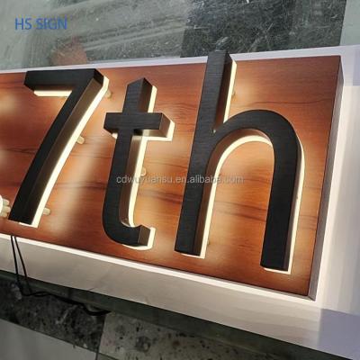 China HS SIGN Factory Custom Logo Electronic Signage LED Letters for Indoor/Office 3D Luminous Store Front Sign Outdoor Advertising for sale