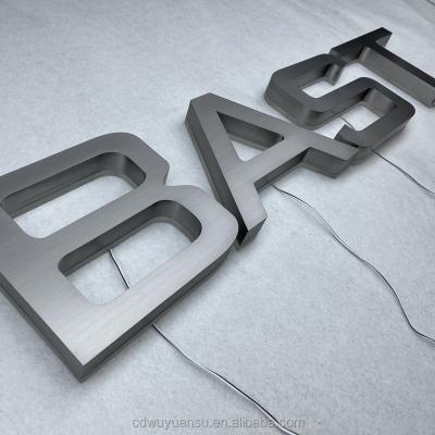 China Hongsen Custom 3D LED Backlit Metal Letter Signage Outdoor Electronic Store Signs for Shops & Companies Indoor Application for sale
