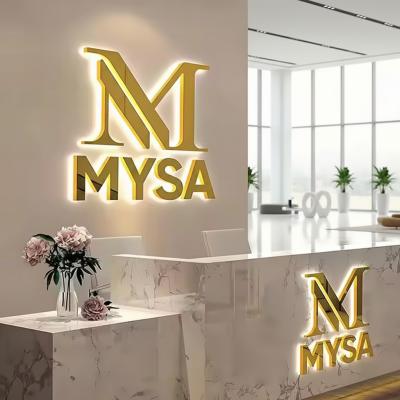 China Cross-border for Custom Outdoor Indoor Door Sign Backlit Sign Acrylic Billboard Stainless Steel Back Word Made in China for sale