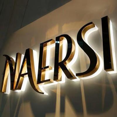 China Hongsen Customized 3D LED Backlit Metal Sign Illuminated Outdoor Storefront Business Signage for Companies Hospitals Energy for sale
