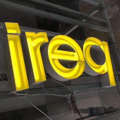 China Front Lit LED Channel Letter, Bright Yellow 3D Acrylic Sign with Metal Housing for Storefront Branding for sale
