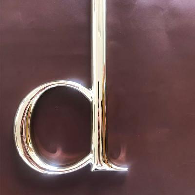 China Custom Acrylic 3D Relief Vacuum Coated Transparent LED Letters for Store and Office Advertising for sale