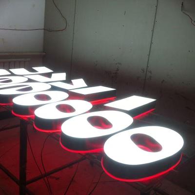 China Dual Illuminated LED Letter Sign, Front & Back Edge Glow 3D Acrylic Letters for Business Storefront Display for sale