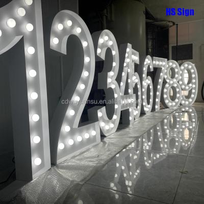 China Hongsen Custom for Wedding  Led Large   Marry Me Signs 3ft  4ft 5ft  Light up  Marquee Number Marquee Letters for sale