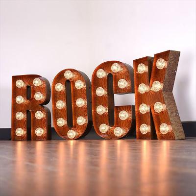 China Customizable Light Bulb Characters Marquee Letters for bar Business Decoration for sale