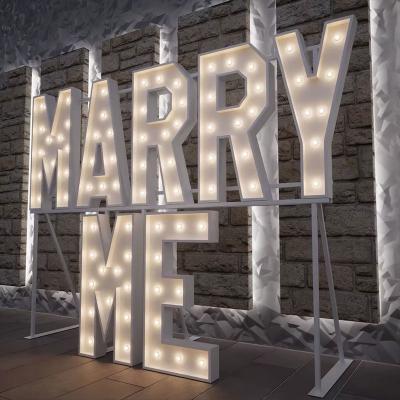 China Customizable Warm White Marquee Letters - Vintage Style Lighting for Wedding Reception Decor for sale