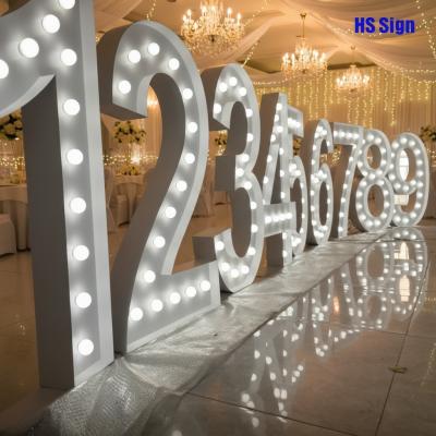 China Fully Customizable Giant LED Numbers Metal Frame Acrylic DC 24V Multi-Color IP65 Waterproof for Advertising Multi-Event Business for sale