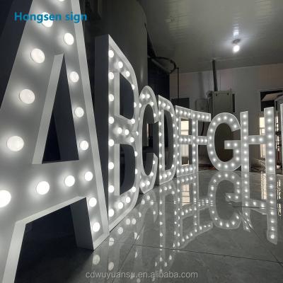 China Large LED Marquee Signs Free Stand Light-Up Building Numbers for Advertising and Home Decoration Giant Letters for sale