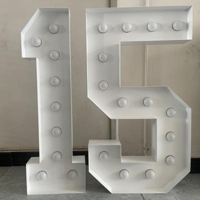 China Wedding Decoration Giant Large Big Party Decoration Led RGB 4ft 5ft Big Marquee Letters Number Lights for Event Wedding Supplies for sale