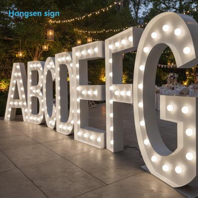 China Custom 3-6ft Large Scale Light up LED Letter Signs with Acrylic Panels for Premium Wedding and Event Branding WiFi Enabled for sale