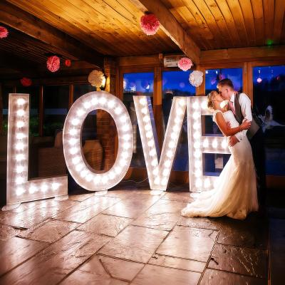China Wholesale Wedding Decor Varsity Font Lights Marquee Letter Led Big Numbers Giant Light up Letters Led Marquee Letters for sale