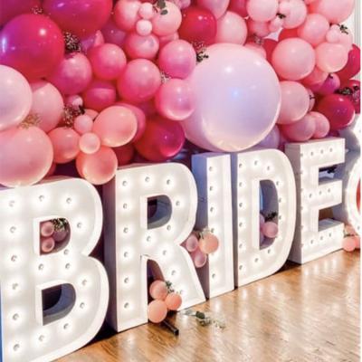 China Custom Marquee Letter Wedding Decor Light up Sign Metal LED Bulbs  White Light Marquee Letter for sale