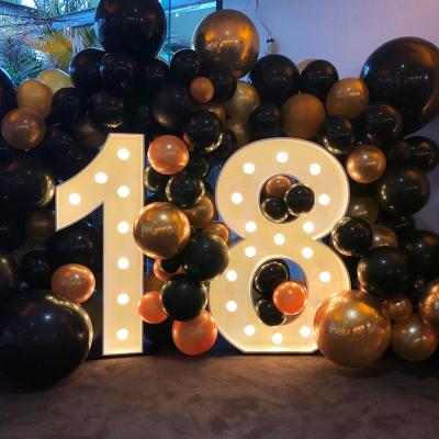China Large Metal LED Marquee Letters 4ft 5ft Customizable Shapes HS Sign 1 Year Warranty for Home Wedding Event Advertising for sale