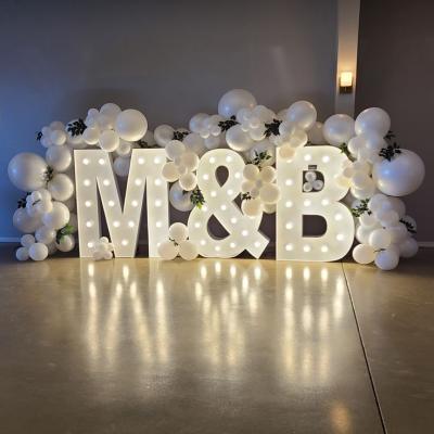 China Giant 4Ft 5Ft LED Marquee Letters Eco-Friendly Water Resistant Wedding White Light for sale
