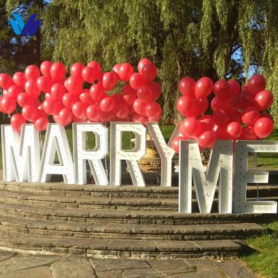 China Wedding Decoration LED Bulb Letters Birthday Party Decor White Light Marquee Letter Eco-Friendly Water Resistant Dimmable for sale