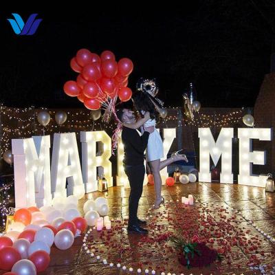 China Customized Wedding Party LED Illuminated Sign Giant Marquee Letter Sign Light-Up Letter Sign for Parties & Events for sale
