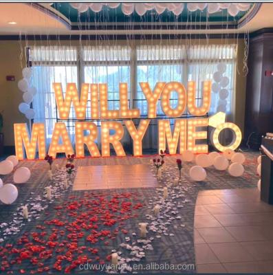 China Giant Marquee Letter Sign Wedding Decor White Light Up Letters Custom led Letter Sign for sale